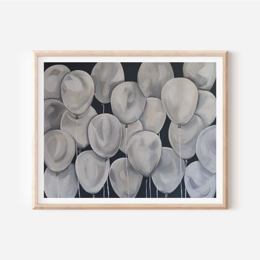 White Balloons Print – ALEX'S